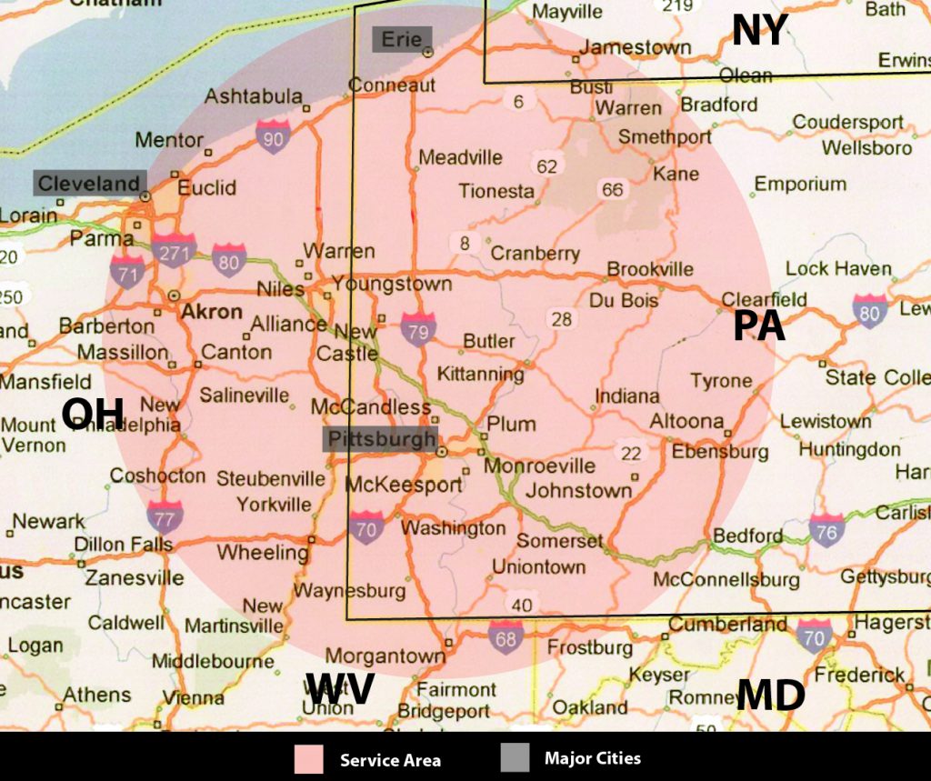 Service Map Layout - Custom Signs & Lighting, Inc.